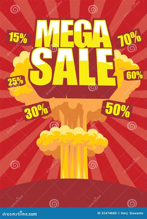 Mega Sale Poster Stock Photo - Image: 32474680