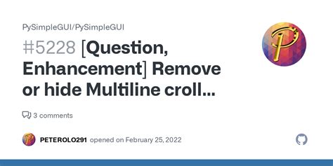 [question enhancement] remove or hide multiline croll bar · issue 5228 · pysimplegui