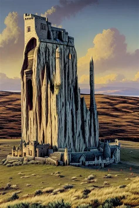 Dopamine Girl Intricate Highly Detailed Castle On Top Of A Plateau