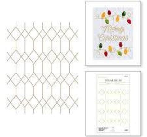 Spellbinders Geometric Diamond Background Glimmer Hot Foil Plate Glp