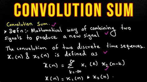 Convolution Sum Properties Graphical Method Youtube