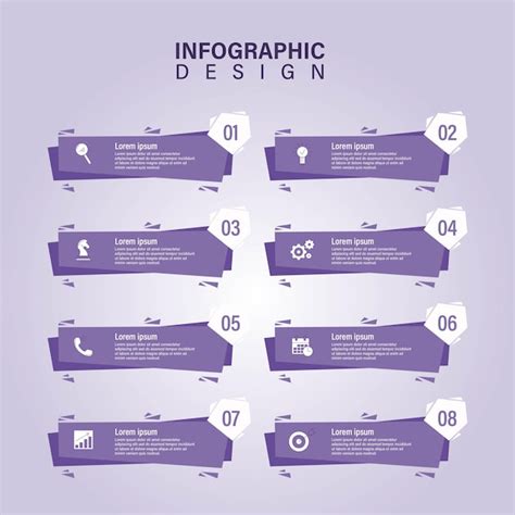 premium vector dynamic set of horizontal infographic step elements