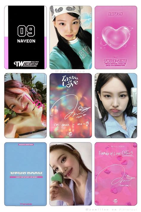 Twice Nayeon Mixed Ver Printable Photocard Template Front Back Request En