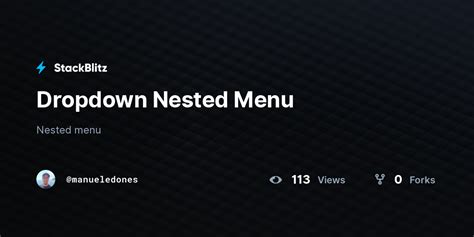 Dropdown Nested Menu Stackblitz