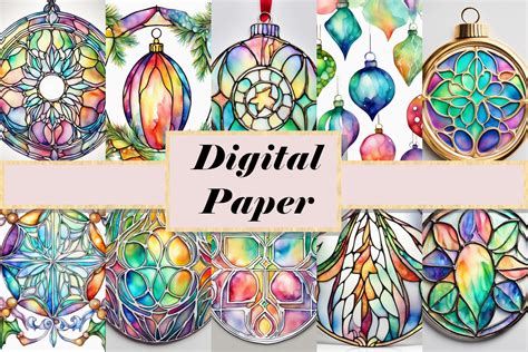 Stained Glass Ornament Pattern Design Graphic By Beyond The Bird
