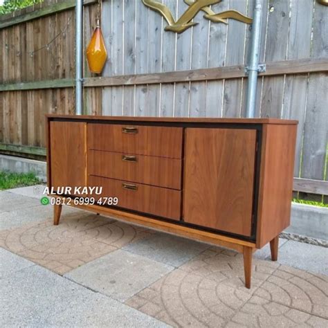 Jual Bufet Vintage Meja Tv Minimalis Retro Jati Credenza Pendek Kayu