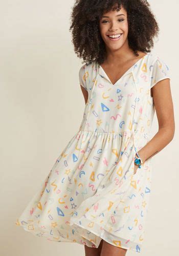Fun With Fab On Top Easy Fit Dress In Doodle Easy Fit Dress Quirky