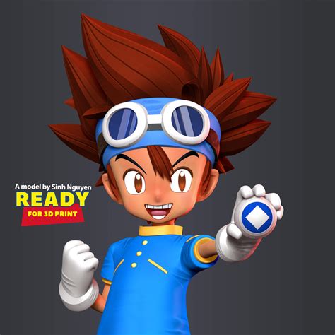 Taichi Yagami Digimon Fanart 3d Model By Sinh Nguyen