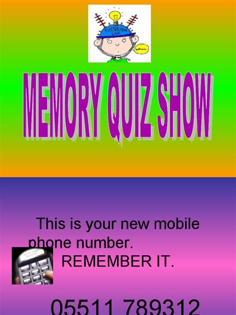 Memory Quiz Show Activities Promoting Classroom Dynamics Group Form