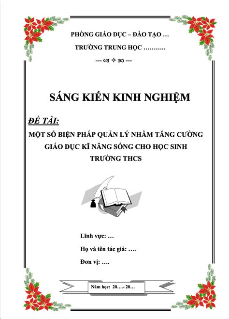 SKKN Một số biện pháp quản lý nhằm tăng cường giáo dục kĩ năng sống cho
