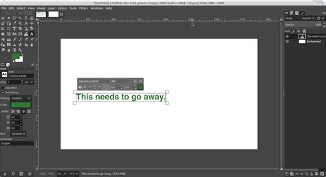 Turn Off Text Tool Box Gimp