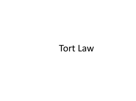 Tort Law Legal Aspects Of Sustainability Lecture Slides Slides