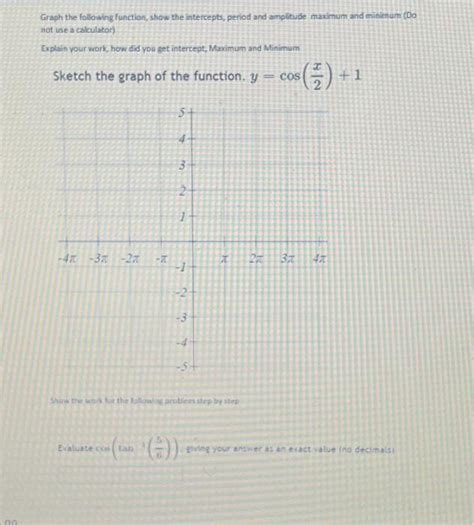 Solved Graph the following function, show the intercepts, | Chegg.com