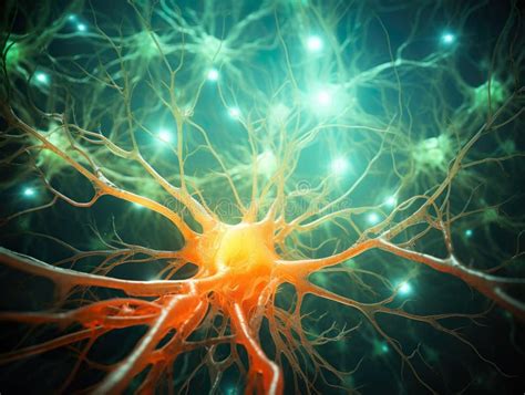 Surrealistic View Of A Neuron Connections Exploration Of Neuron