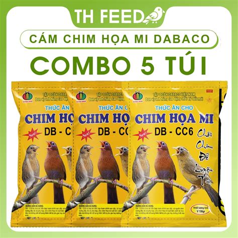 Combo 5 TÚi Cám Chim HỌa Mi Thức ăn Cho Chim Cảnh Dabaco Chim