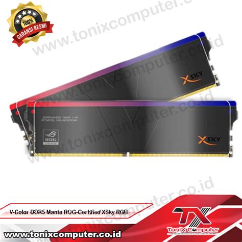 V Color Ddr5 Manta Rog Certified Xsky Rgb 32gb 2x16gb 6600mhz Rmxsl1666832kwk Black