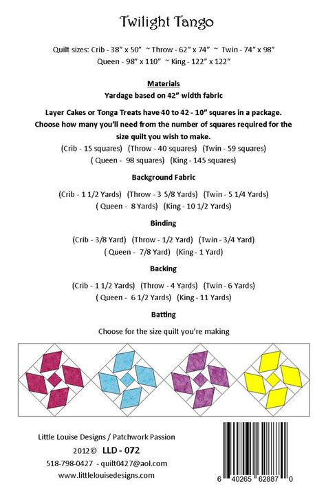 Twilight Tango Quilt Pattern Pdf Instant Download Etsy