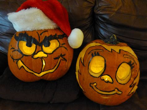 Grinch Pumpkin Carving Stencils