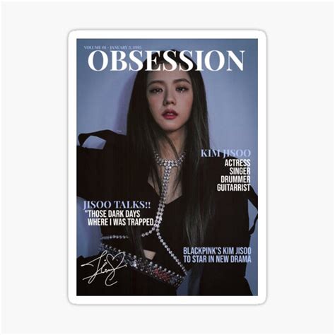 Blackpink Jisoo Magazine Fanmade Sticker For Sale By Mohae Redbubble