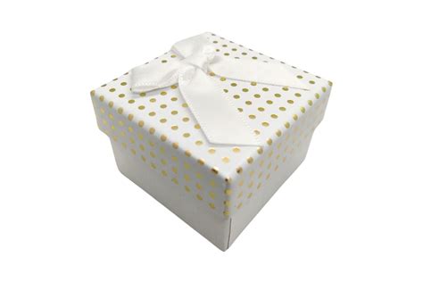 Коробочка для сережок в крапинку біла Boxshop 24 штуки