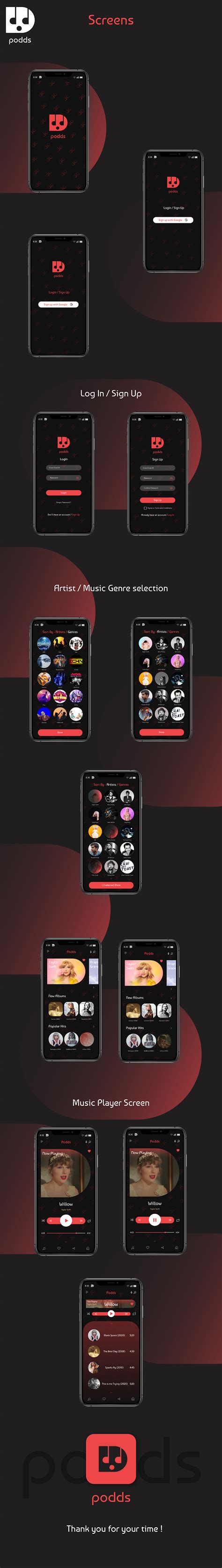 Music Application Podds Challenge 009 Dailyui On Behance