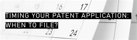 When To File A Patent Application