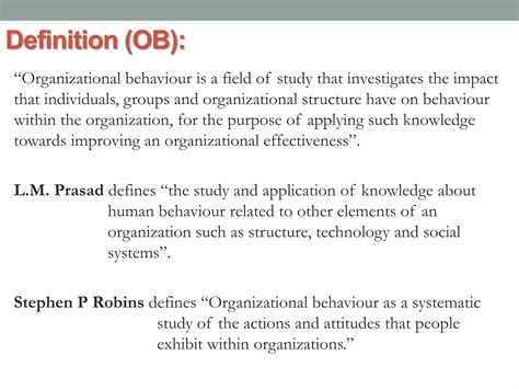 Ob Introduction Scope Challenges And Opportunities Goal And Ob Model