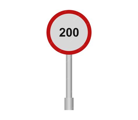 Speed Limit Sign Premium Vector