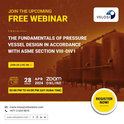 Velosis Free Webinar On Pressure Vessels Velosi Asset Integrity And