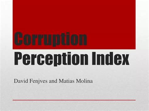 PPT Corruption Perception Index PowerPoint Presentation Free Download ID