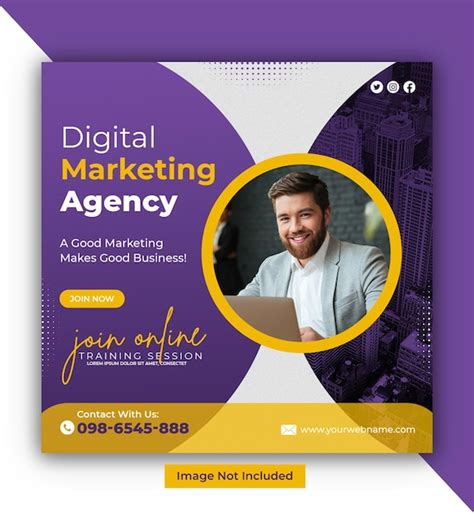 Agencia De Marketing Digital Psd Y Plantilla De Banner De Redes Sociales Archivo PSD Premium