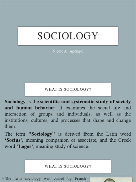 Sociology Pdf Sociology Positivism