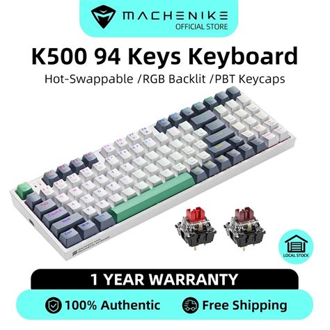Machenike K Mechanical Keyboard RGB Backlit Hot Swappable Wired Keyboard Layout