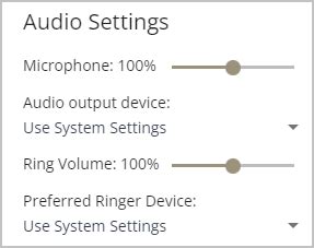 Configuring Audio Settings Horizon Contact Agent