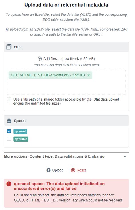 Upload Data Or Referential Metadata From An Sdmx File Stat Suite