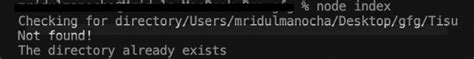 How To Create A Directory Using Nodejs Geeksforgeeks