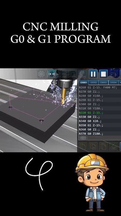 cnc milling g00 and g01 cncmachine tutorial cncmachining