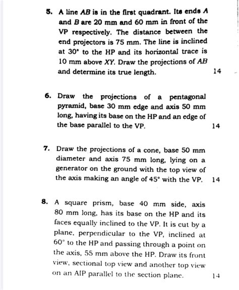 5 A Line AB Is In The First Quadrant Its Ends A And B Are 20 Mm And 60
