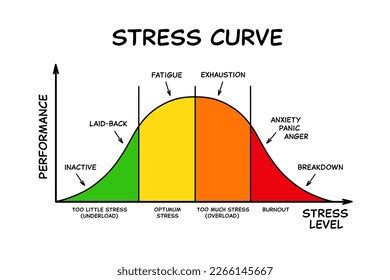 Hand Drawing Stress Curve Graph Relation Stock Illustration Shutterstock