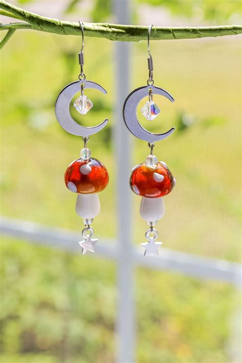 Silver Crescent Moon Suncatcher Earrings Celestial Dangle Drop Earrings
