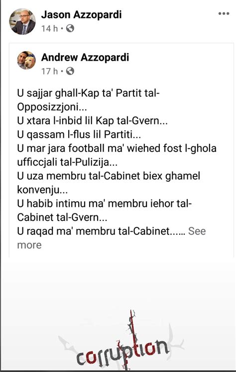 Jason Azzopardi Jisfida Lil Bernard Grech U Jagħmel Share Ta Post B