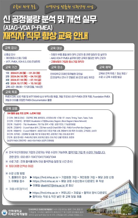 신 공정 불량 분석 및 개선 실무 AIAG VDA P FMEA SW활용 실무 교육 예약 및 신청 SYSTEM