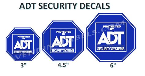 Blue Logo Adt Decal Sticker Security Camera Door Window Decal Uv Resistant Etsy