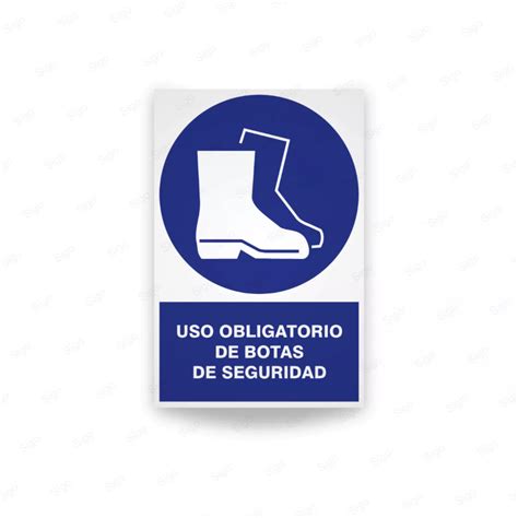 Rótulo De Obligación Uso Obligatorio De Botas De Seguridad Cod Ob 4