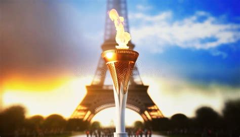 Iluminando O Caminho Para As Olimpíadas Tocha Olímpica Em Paris