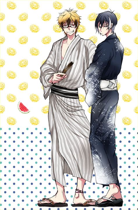 浴衣ロウリヒ 1 ハンサムなアニメの男 サーヴァンプ イラスト アニメキャラ