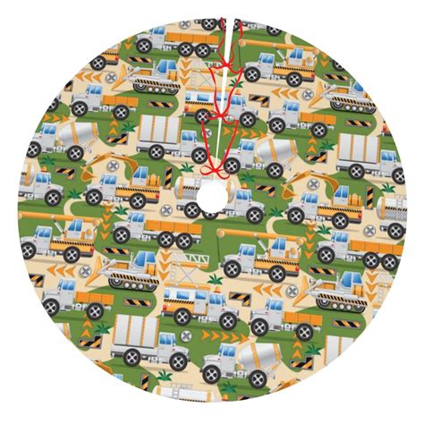 Cauagu 30 Christmas Tree Skirt Construction Machinery1 Pattern