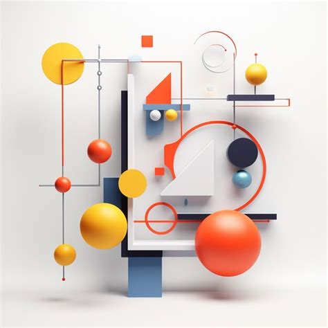 Premium Ai Image Geometric Shapes Design