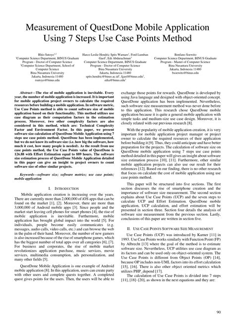 Pdf Measurement Of Questdone Mobile Application Using 7 Steps Use Case Points Method