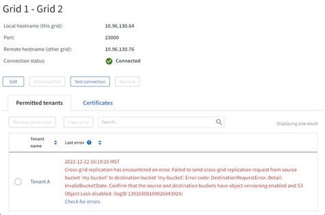 Troubleshoot Grid Federation Errors
